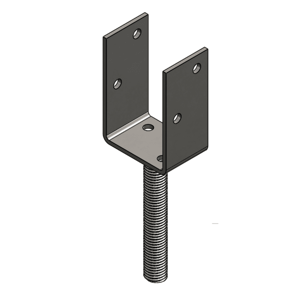 Post Plate Stirrup 100mm w/TR30 Welded - Ideal for Steel Floor Construction